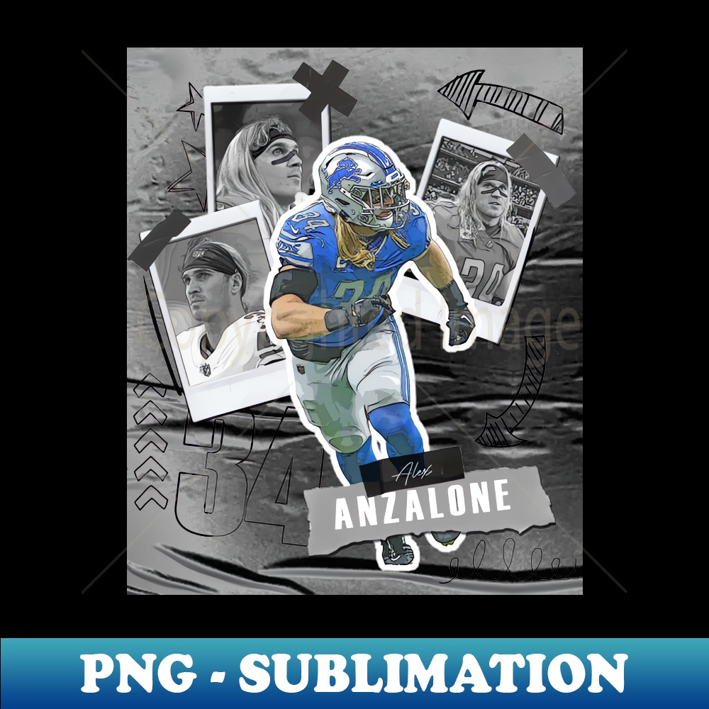 Alex Anzalone football Paper Poster Lions 5 - High-Resolutio - Inspire ...