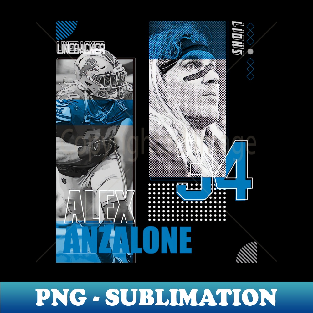Alex Anzalone football Paper Poster Lions 7 - Instant Sublim | Inspire ...