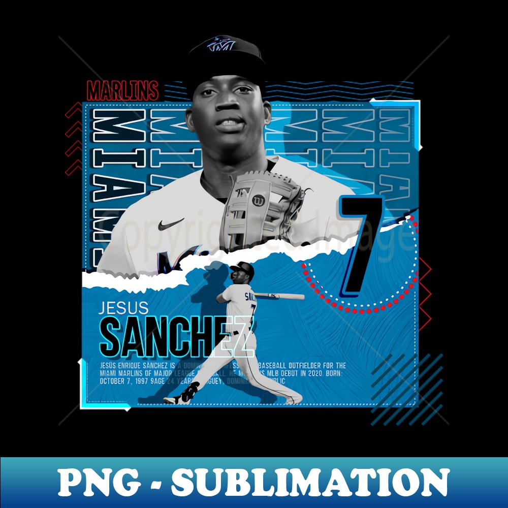 Jesus Sanchez Baseball Paper Poster Marlins - Digital Sublim | Inspire Uplift