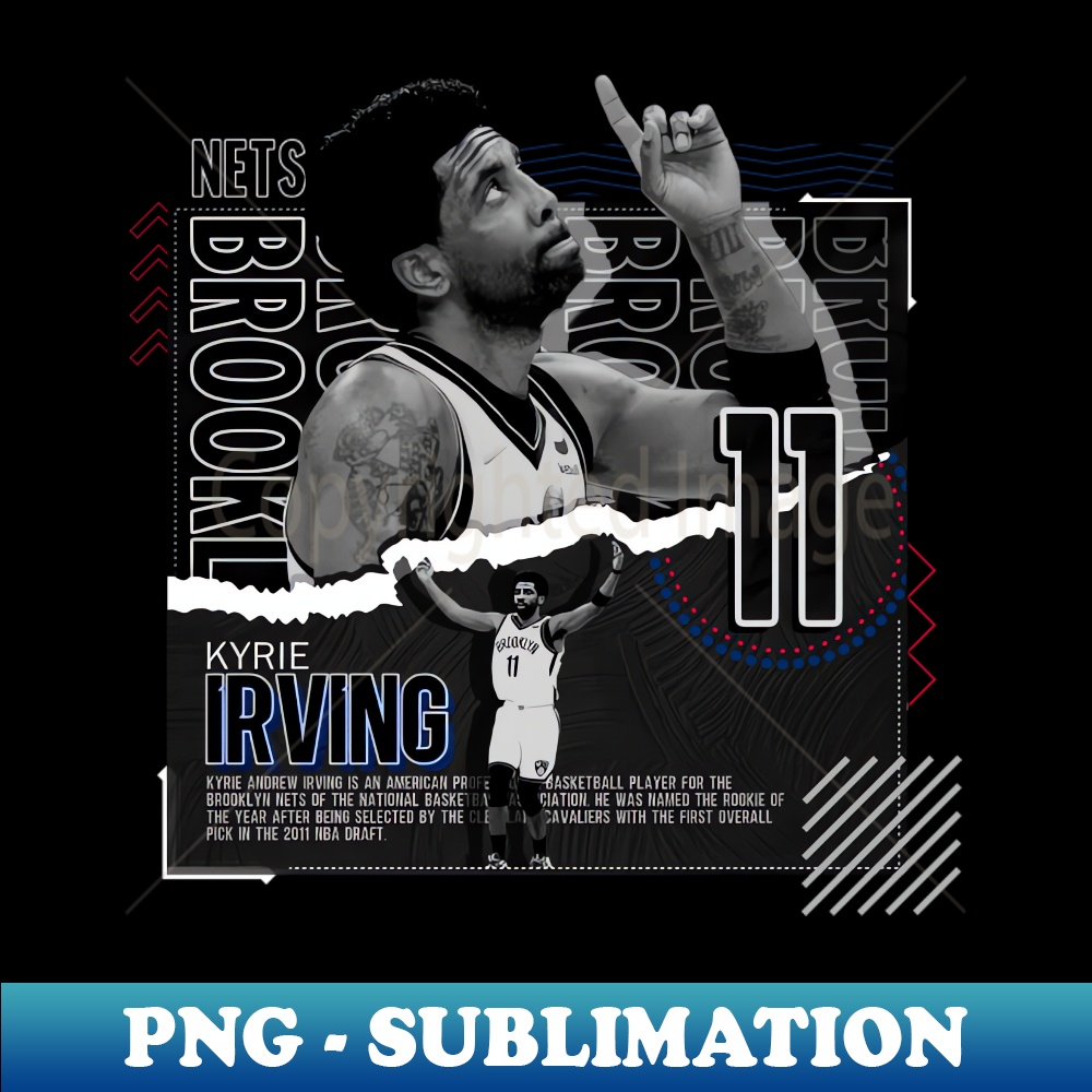 Kyrie Irving Basketball Paper Poster Nets - Instant PNG Subl | Inspire Uplift