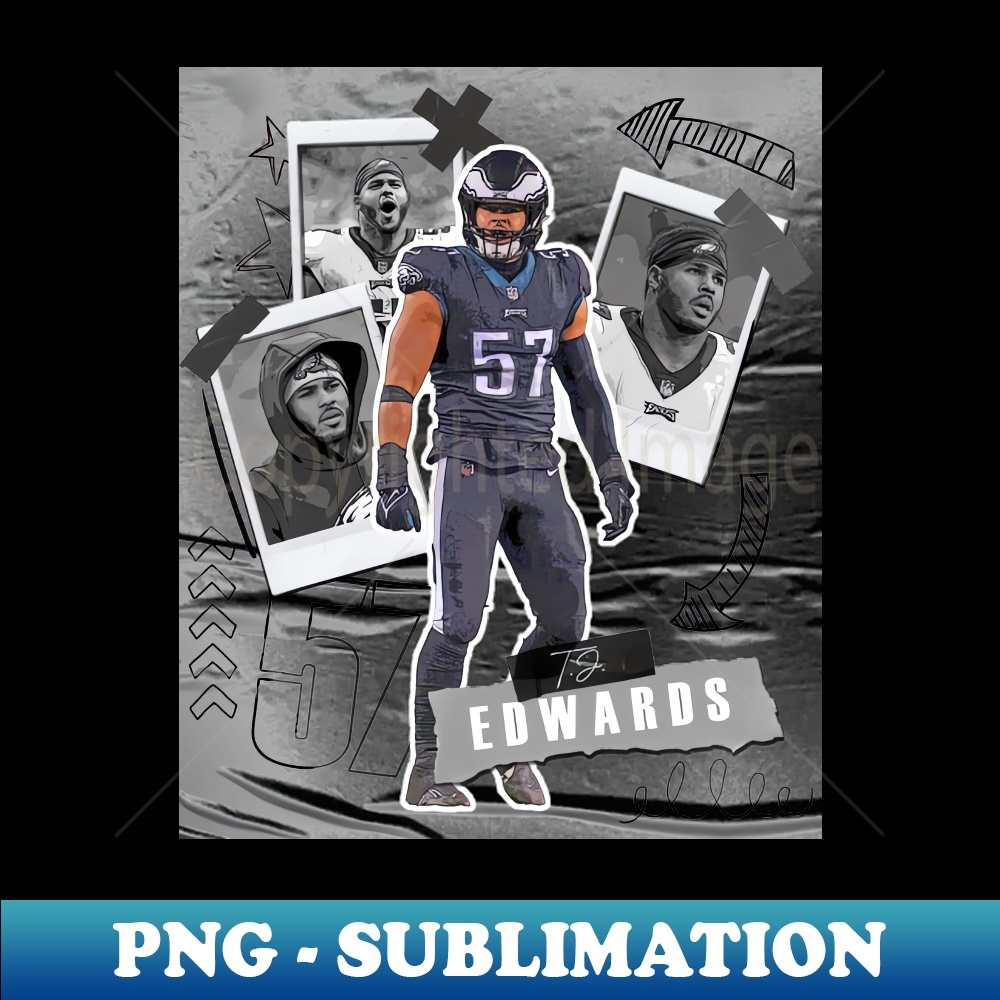 TJ Edwards football Paper Poster Eagles 5 - Signature Sublim | Inspire ...