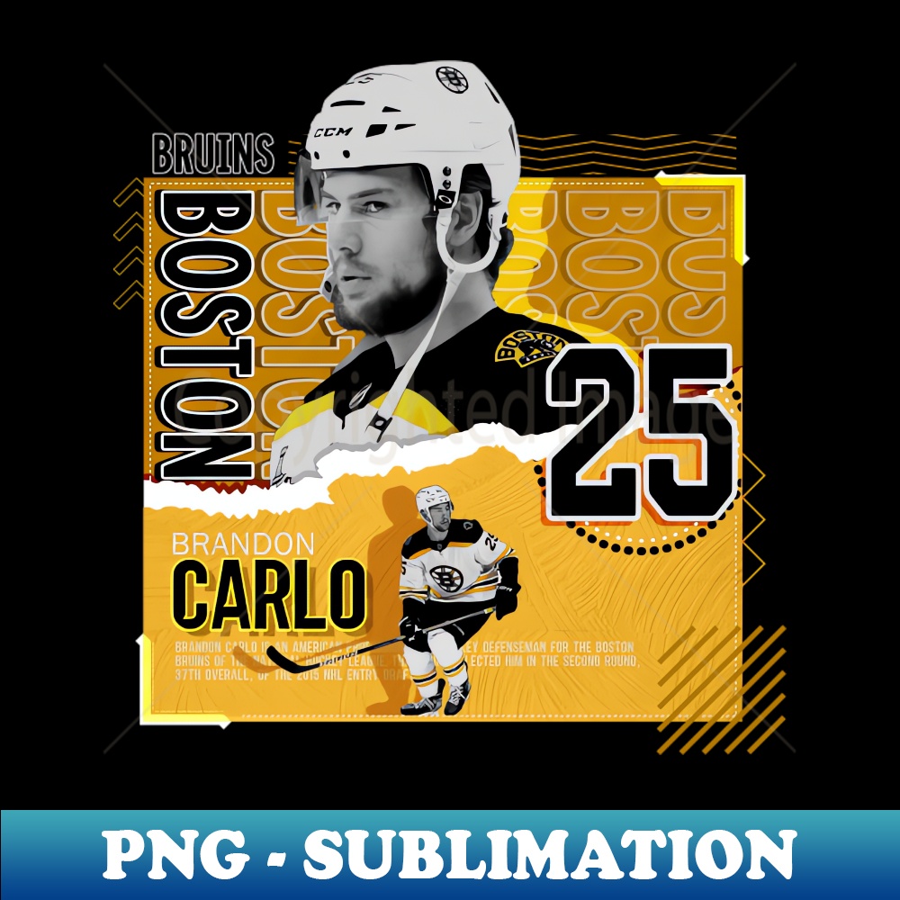 Brandon Carlo Hockey Paper Poster Bruins - Sublimation-Ready | Inspire ...