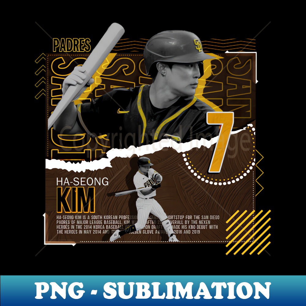 Ha-Seong Kim Baseball Paper Poster Padres - Professional Sub | Inspire ...