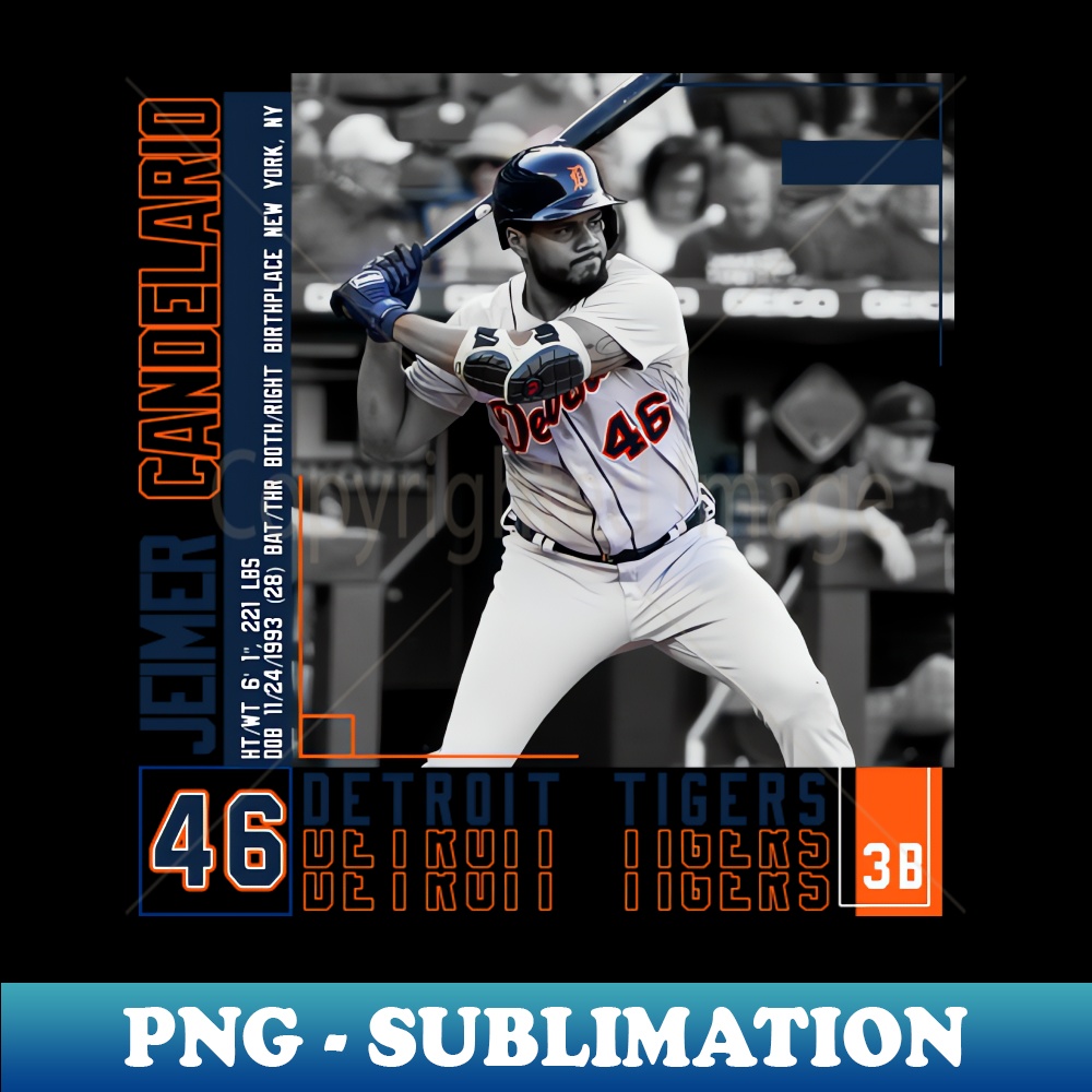 Jeimer Candelario Baseball Edit Tapestries Tigers - PNG Tran | Inspire ...