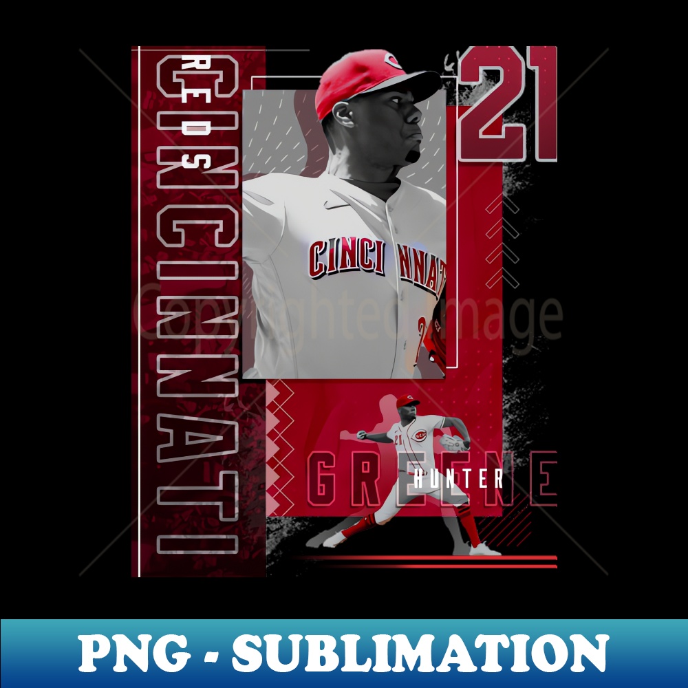 Hunter Greene Baseball Paper Poster Reds 2 - High-Quality PN | Inspire ...