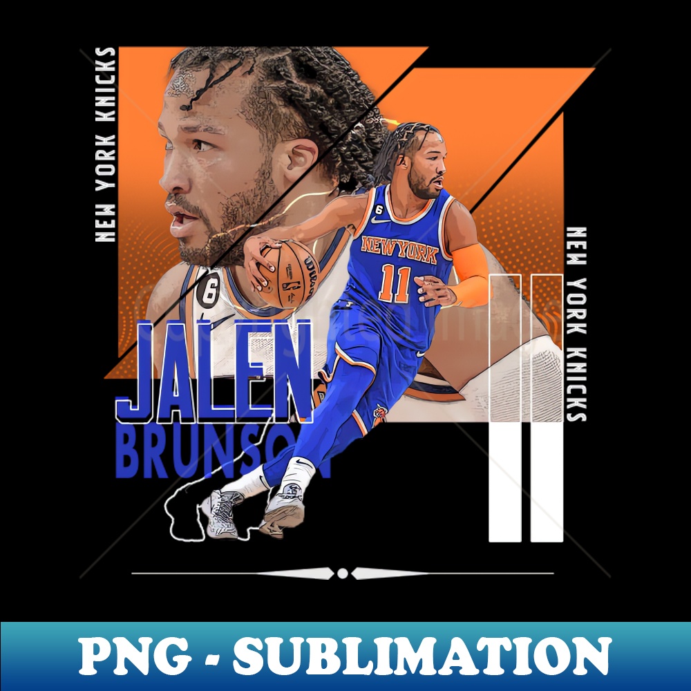 Jalen Brunson Basketball Paper Poster Knicks 4 - Signature S | Inspire ...