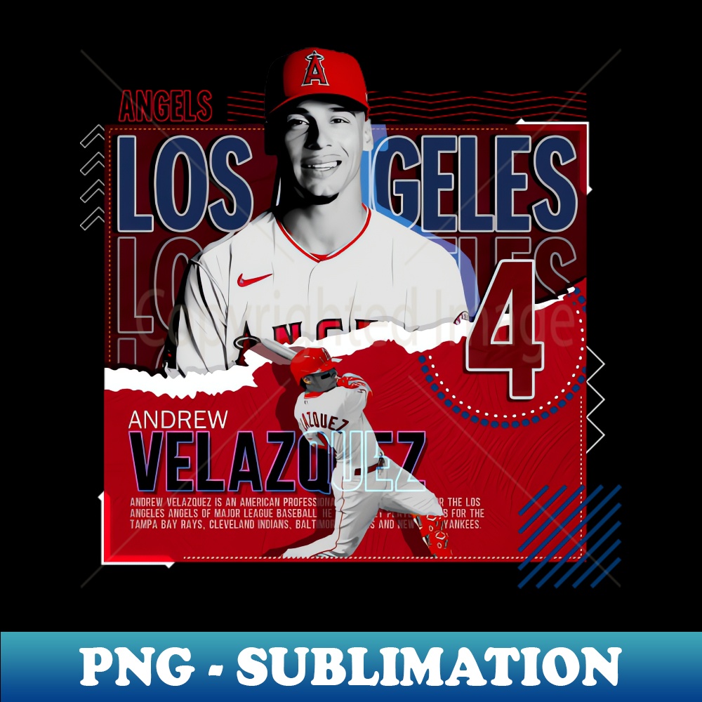 Andrew Velazquez Baseball Paper Poster Angels - High-Quality | Inspire ...