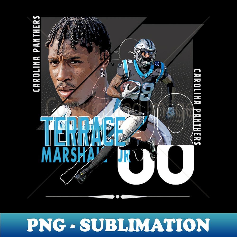 Terrace Marshall Jr football Paper Poster Panthers 4 - Speci | Inspire ...