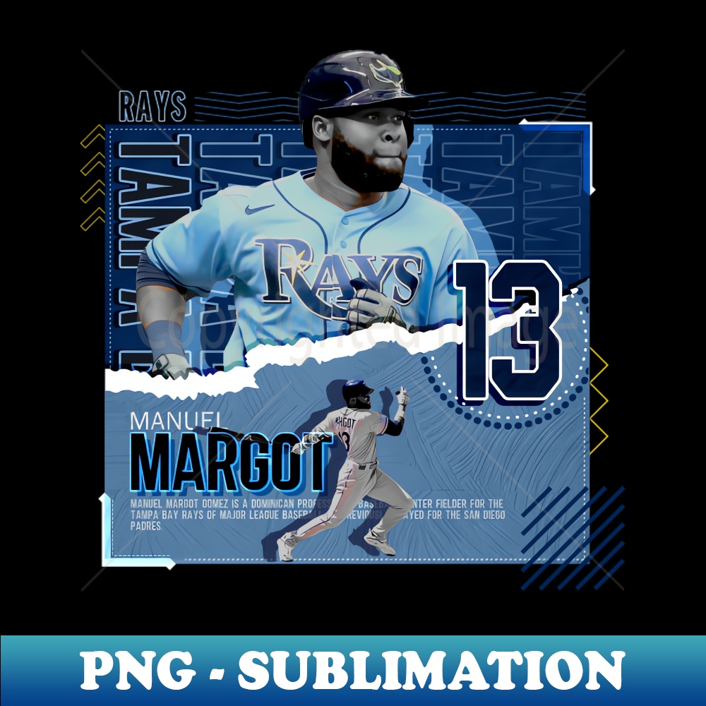 Manuel Margot Baseball Paper Poster Rays - Sublimation-Ready | Inspire ...