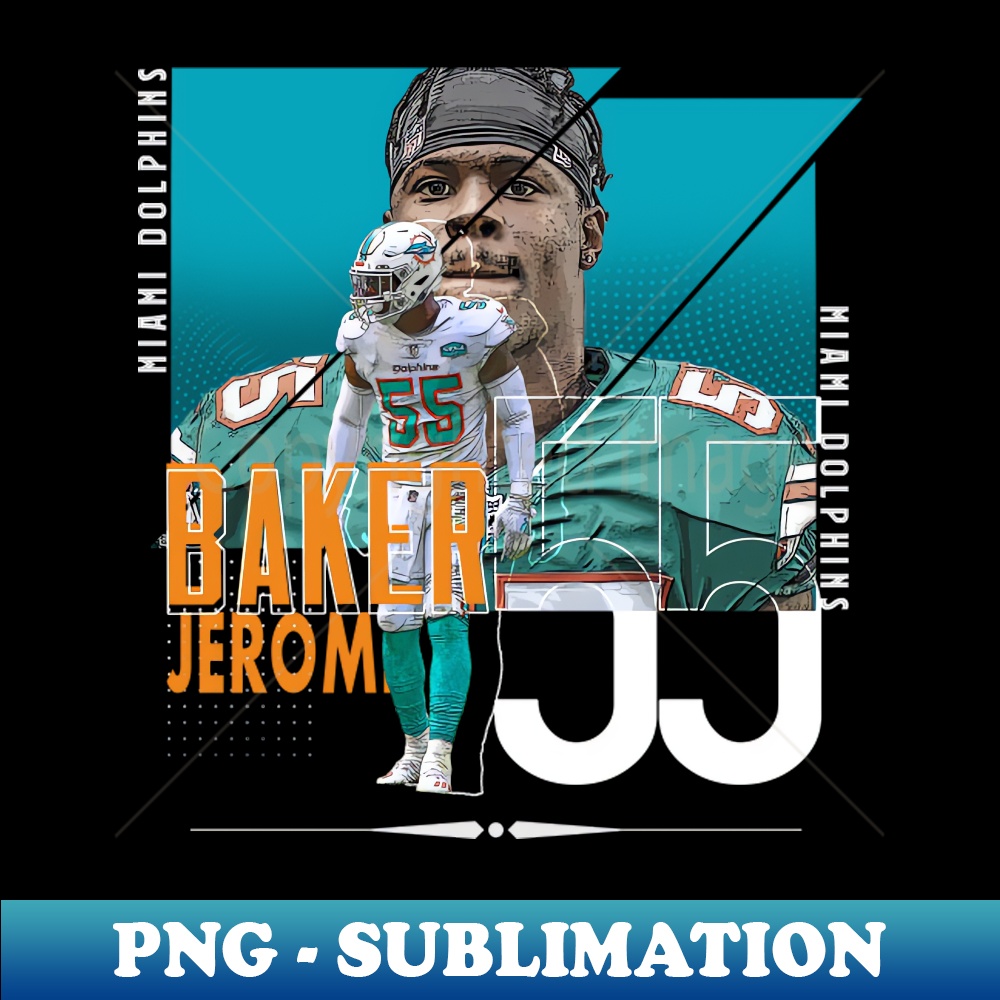 Jerome Baker football Paper Poster Dolphins 4 - Decorative S | Inspire ...