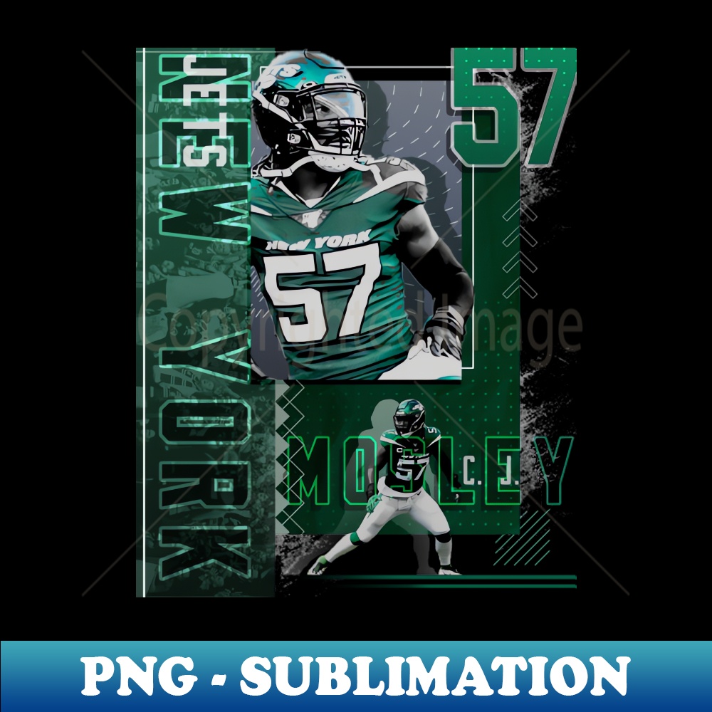 CJ Mosley Football Paper Poster Jets 2 - Aesthetic Sublimati - Inspire ...