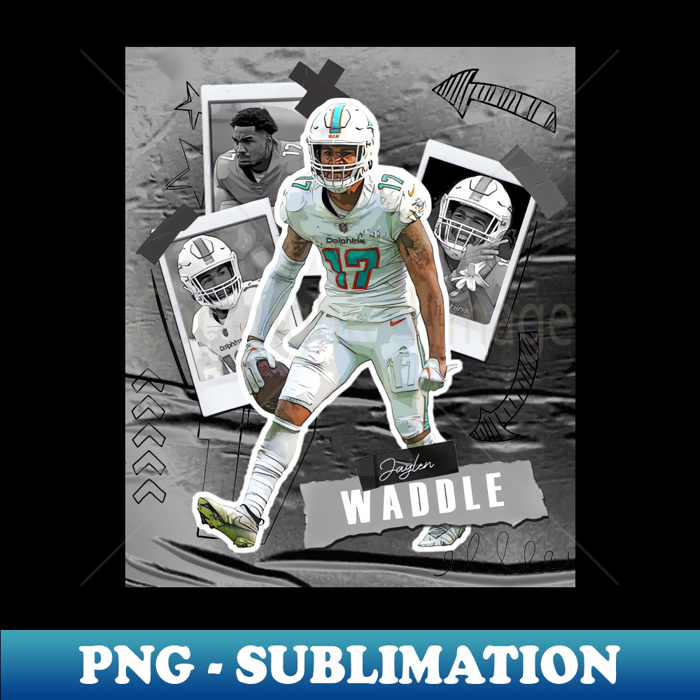 Jaylen Waddle football Paper Poster Dolphins 5 - PNG Transpa | Inspire ...