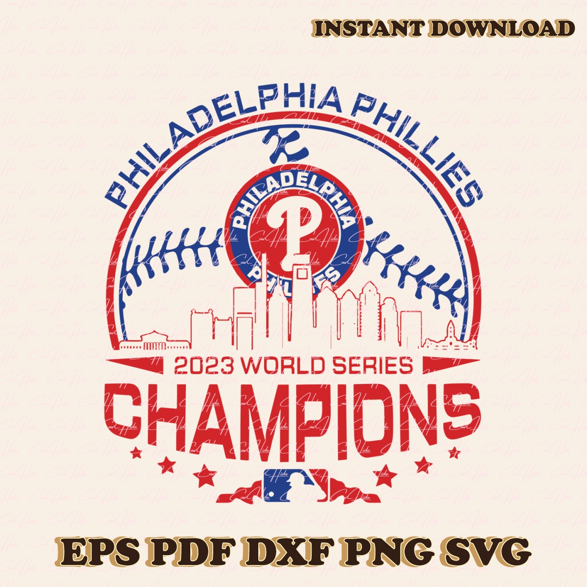 Philadelphia Phillies 2023 World Series Champions SVG File - Inspire Uplift