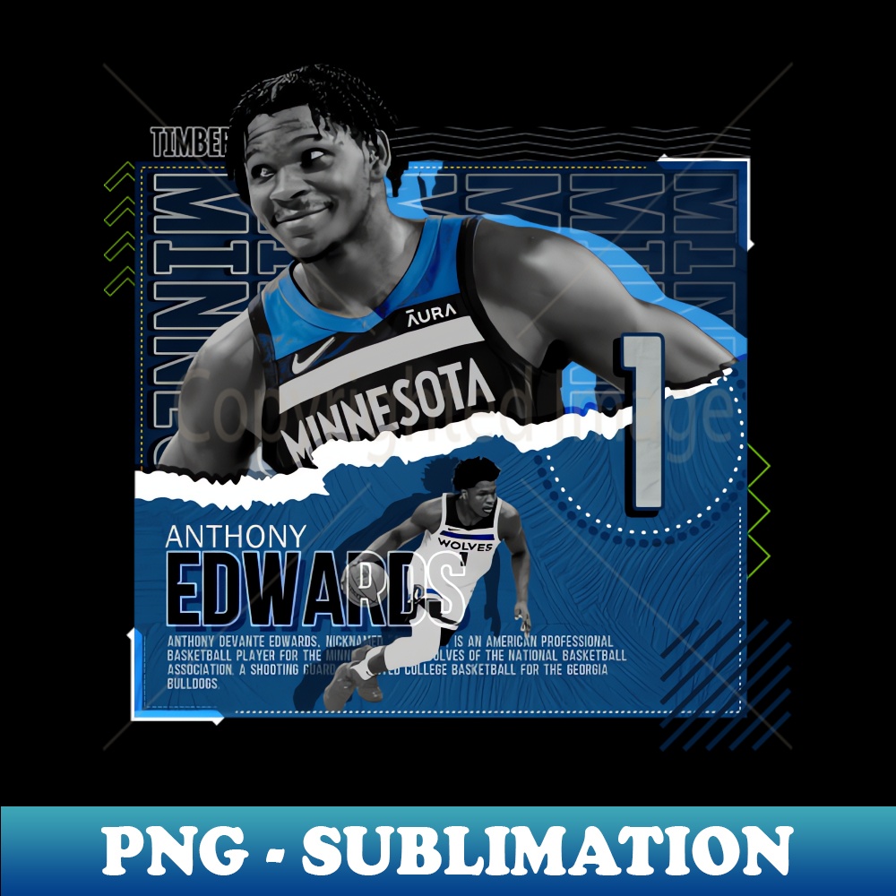 Anthony Edwards Basketball Paper Poster Timberwolves - Elega | Inspire ...