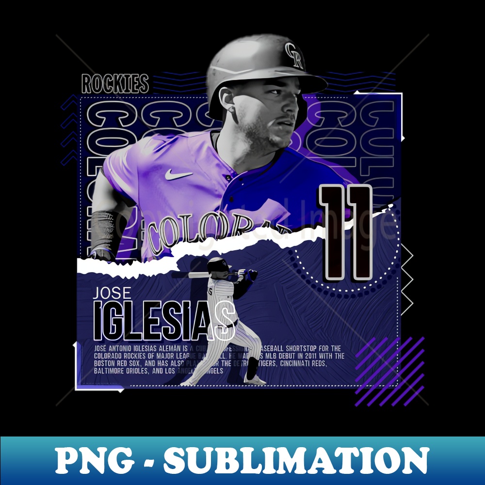 Jose Iglesias Baseball Paper Poster Rockies - Exclusive Subl | Inspire ...