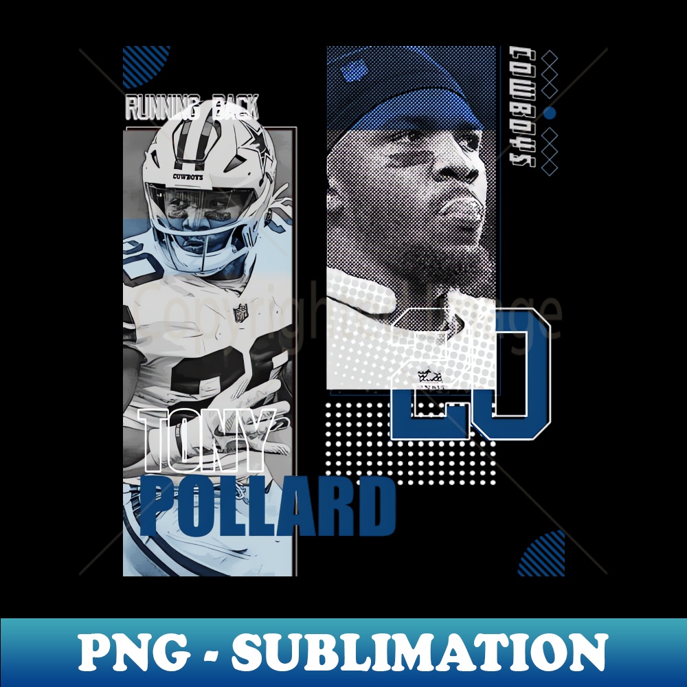 Tony Pollard football Paper Poster Cowboys 7 - Modern Sublim - Inspire ...