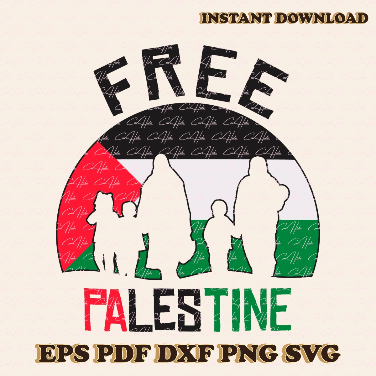 Free Palestine Flag Stand With Palestine Family SVG Cricut F | Inspire ...