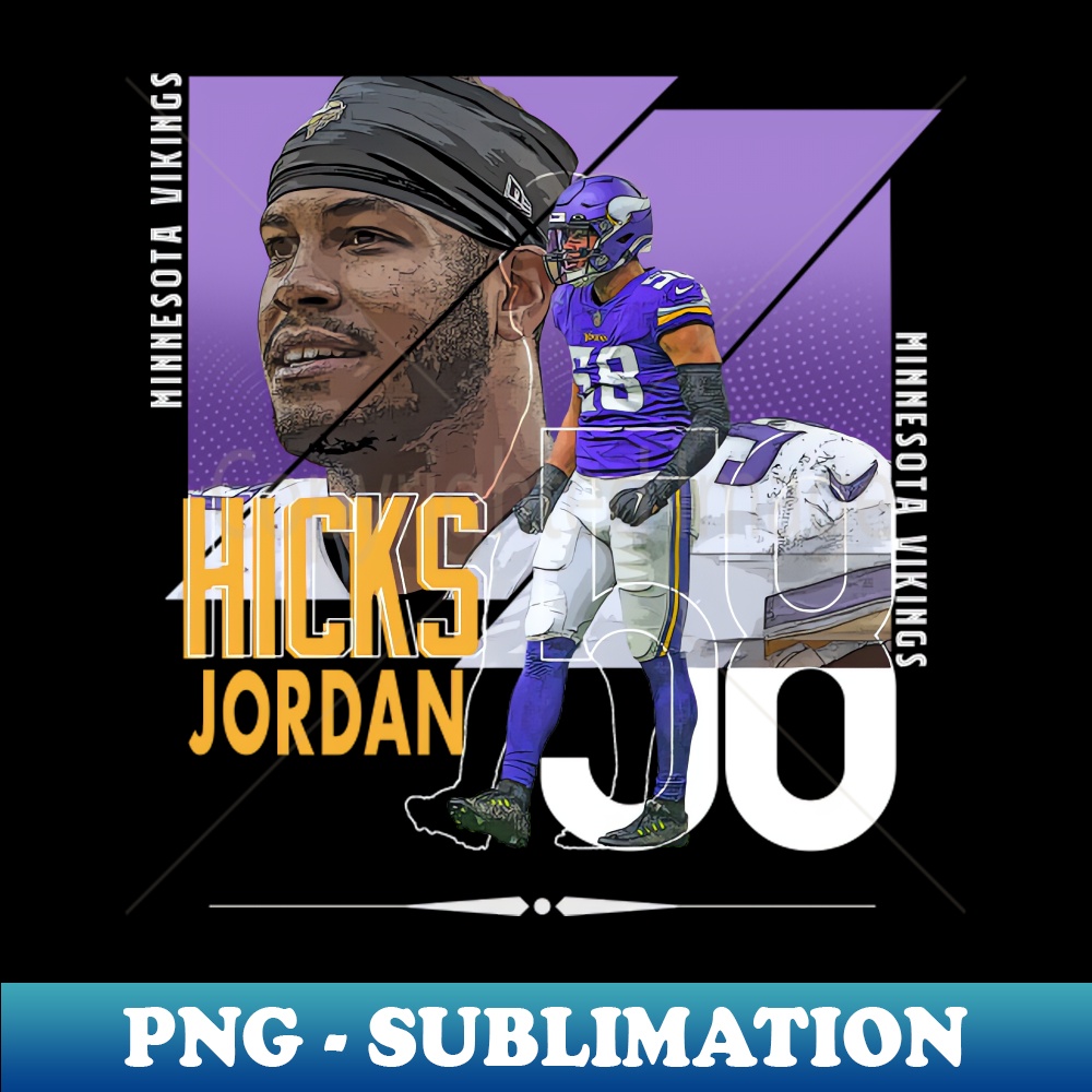 Jordan Hicks football Paper Poster Vikings 4 - Aesthetic Sub | Inspire ...