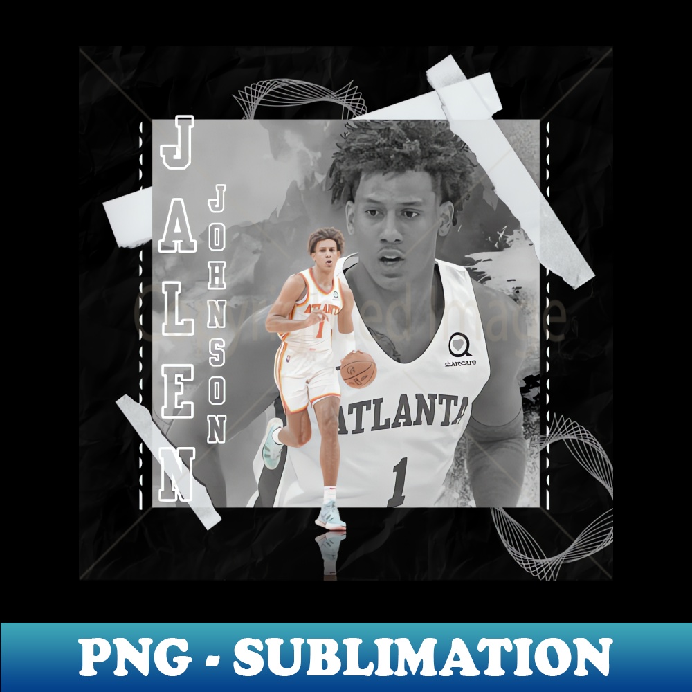 Jalen Johnson Basketball Paper Poster Hawks 3 - Modern Subli | Inspire ...