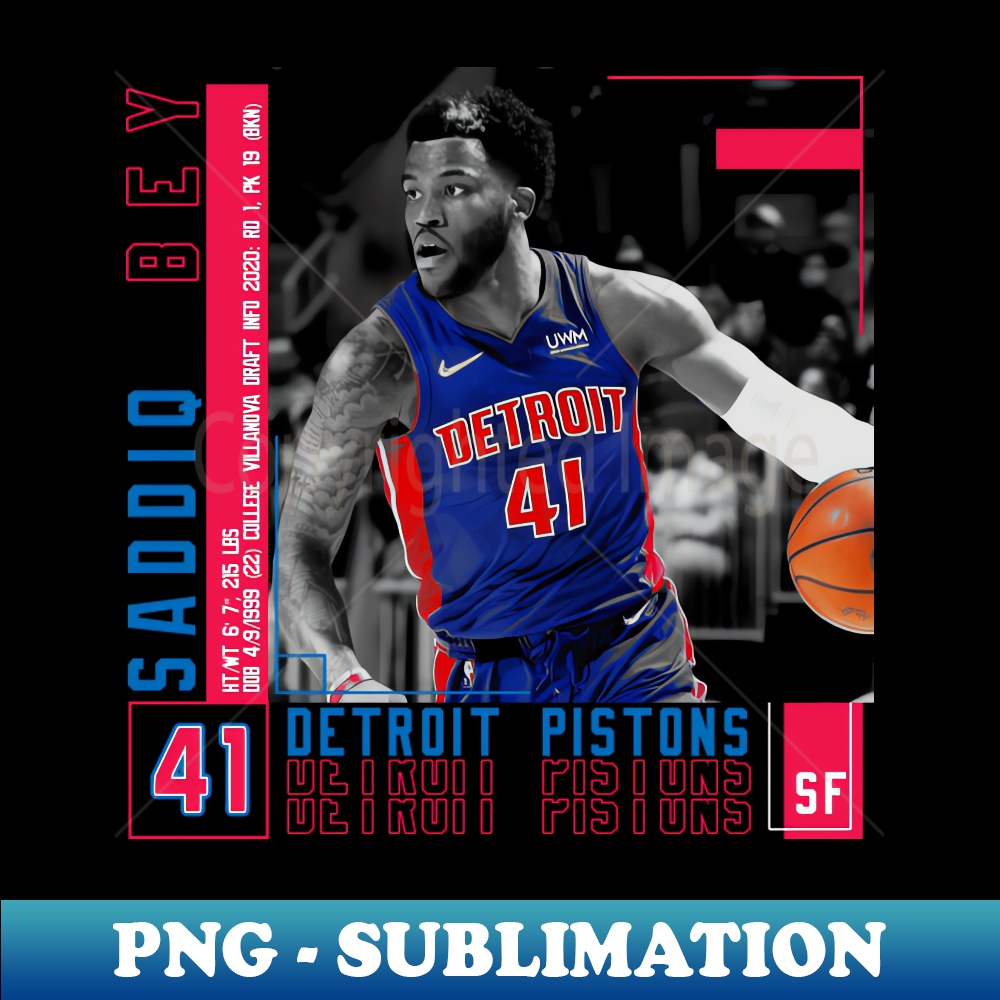 Saddiq Bey Basketball Edit Poster Pistons - Exclusive Subli | Inspire ...