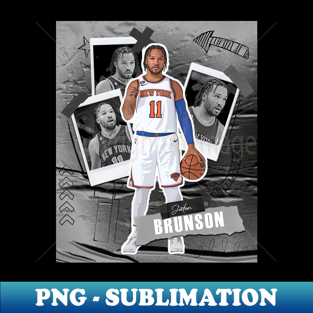 Jalen Brunson Basketball Paper Poster Knicks 5 - High-Resolu | Inspire ...
