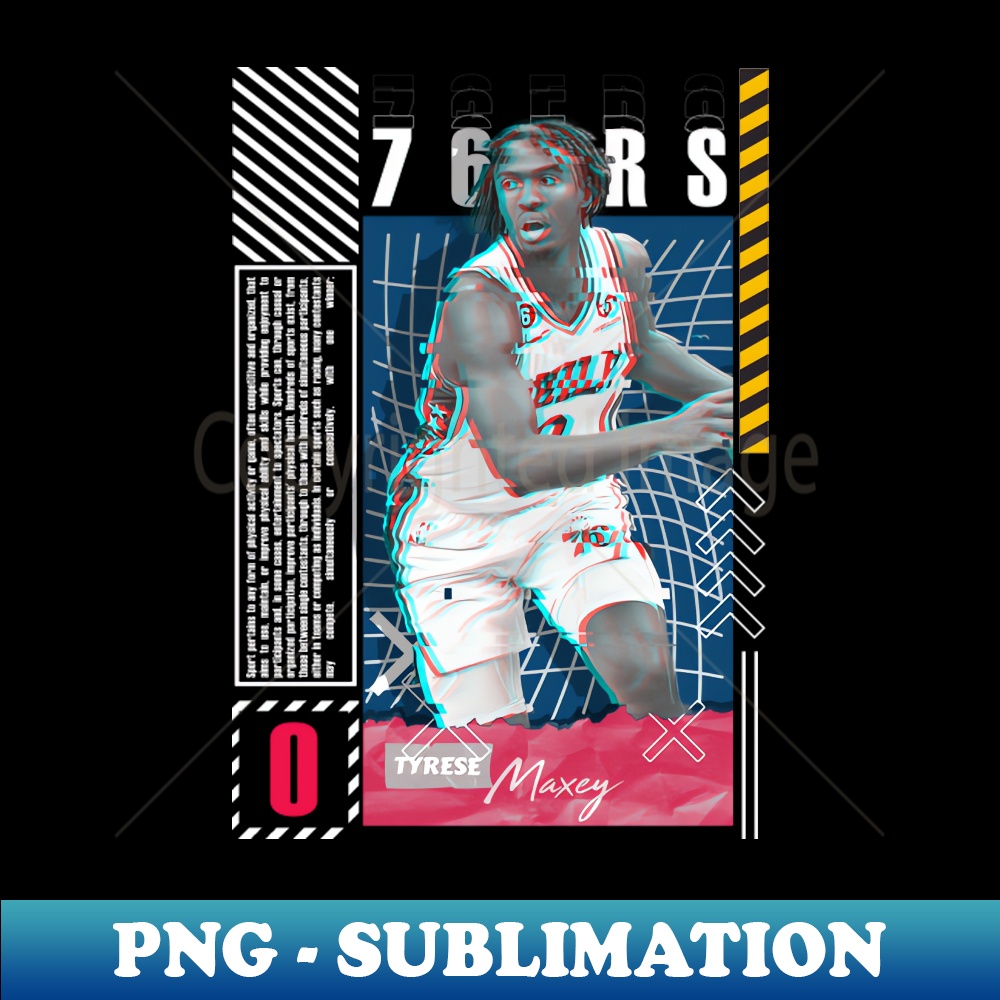 Tyrese Maxey Basketball Design Poster 76ers - Exclusive PNG - Inspire ...
