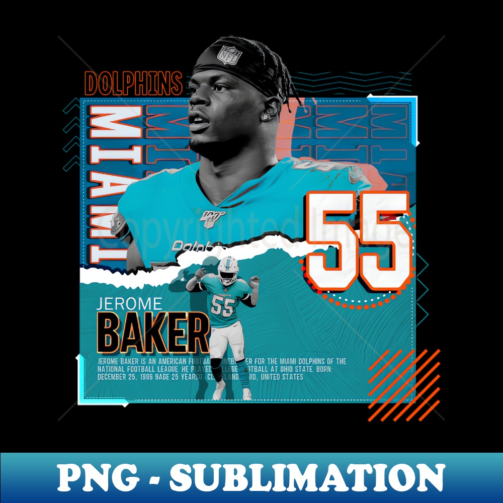 Jerome Baker Football Paper Poster Dolphins - High-Resolutio | Inspire ...