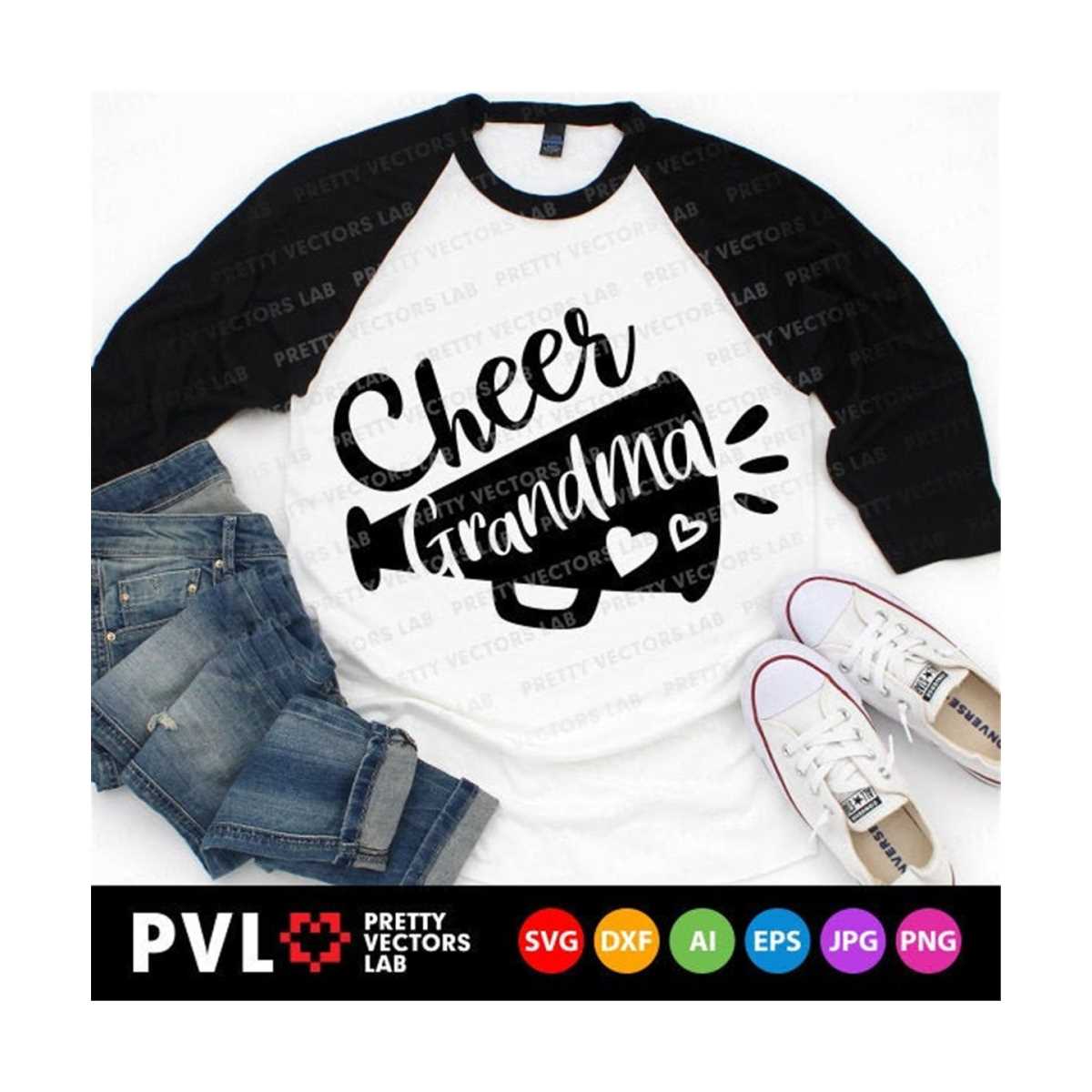 Cheer Grandma Svg, Cheerleader Svg, Cheer Cut Files, Megapho - Inspire ...