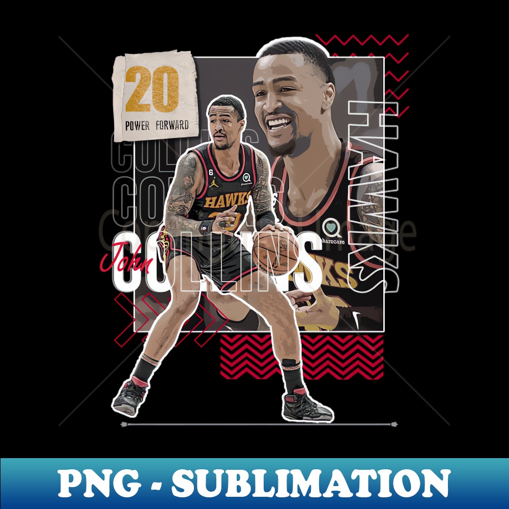 John Collins basketball Paper Poster Hawks 6 - PNG Transpare | Inspire ...