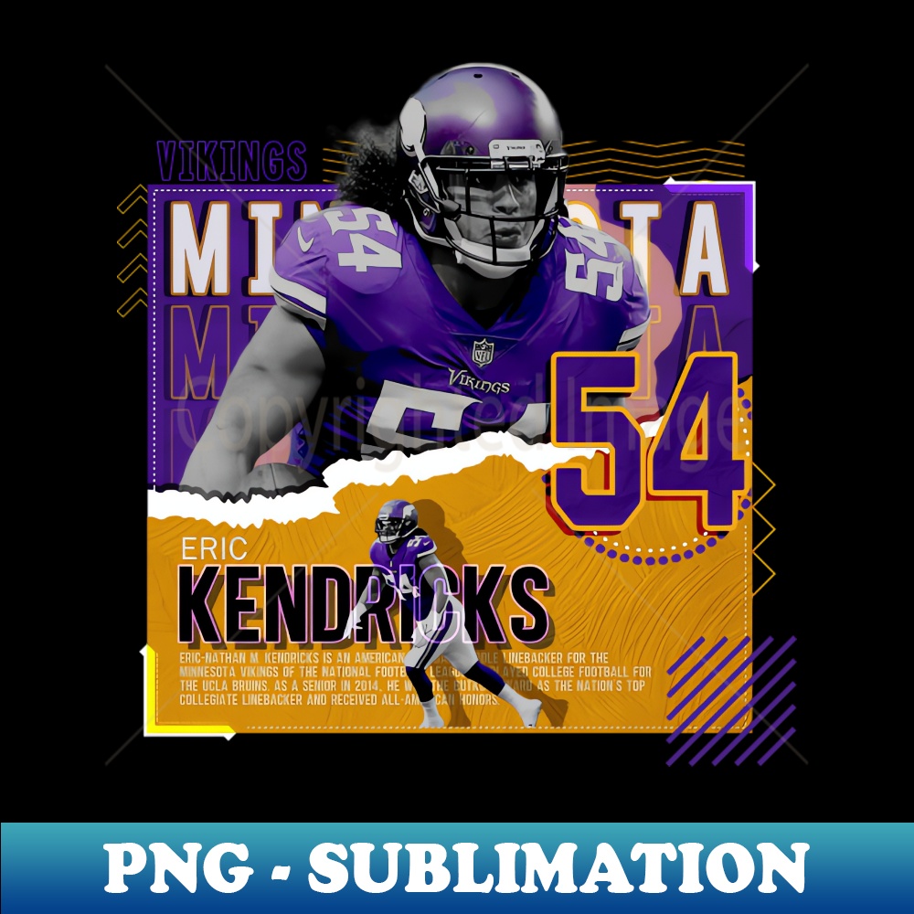 Eric Kendricks Football Paper Poster Vikings - PNG Transpare - Inspire ...