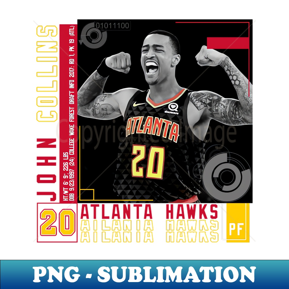 John Collins Basketball Edit Poster Hawks - Signature Sublim | Inspire ...