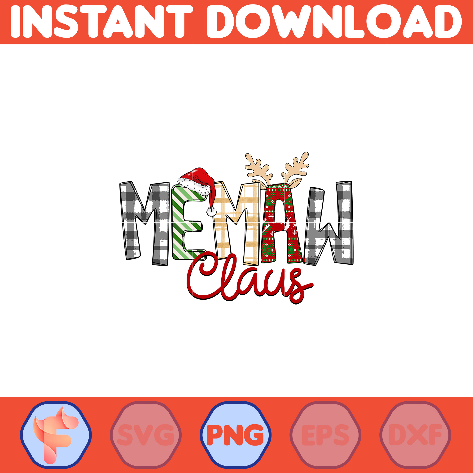 Memaw Claus Png, Granmy Claus Png, Gigi Claus Png, Meme Clau | Inspire ...