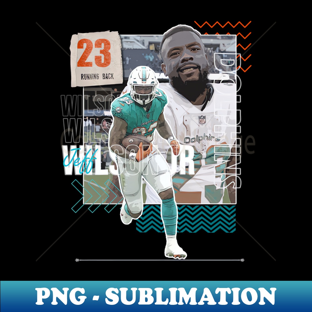 Jeff Wilson Jr football Paper Poster Dolphins 6 - Premium Su | Inspire ...