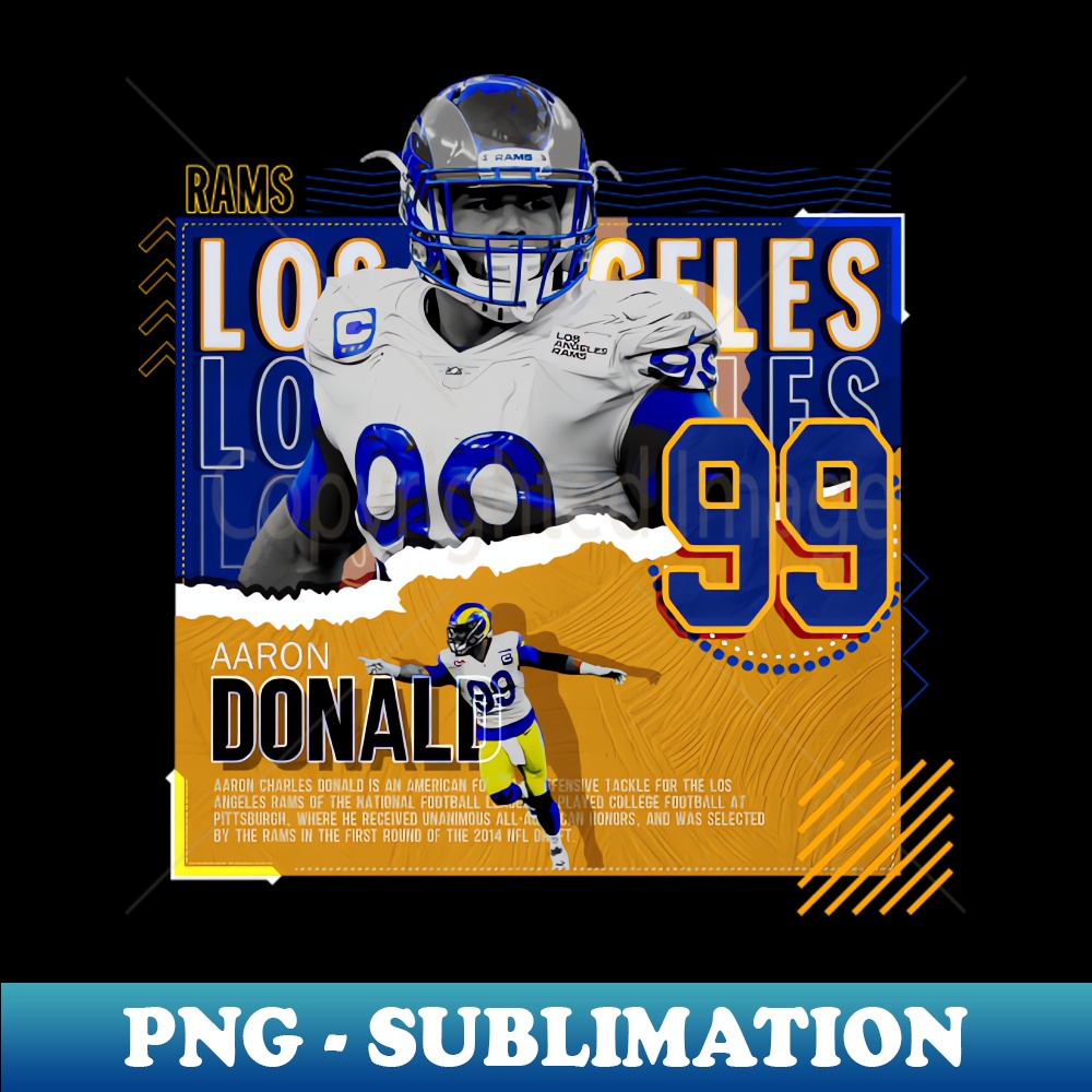 Aaron Donald Football Paper Poster Rams - Exclusive Sublimat | Inspire ...