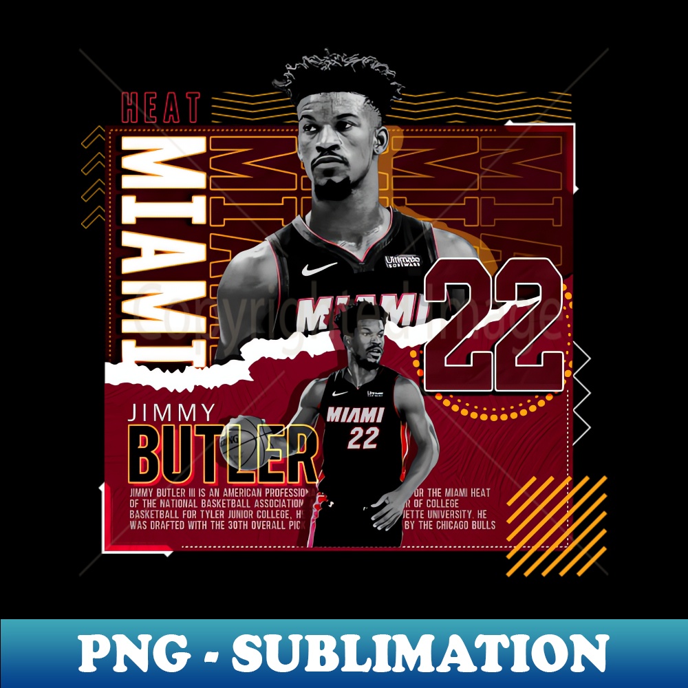 Jimmy Butler Basketball Paper Poster Heat - Premium PNG Subl | Inspire ...