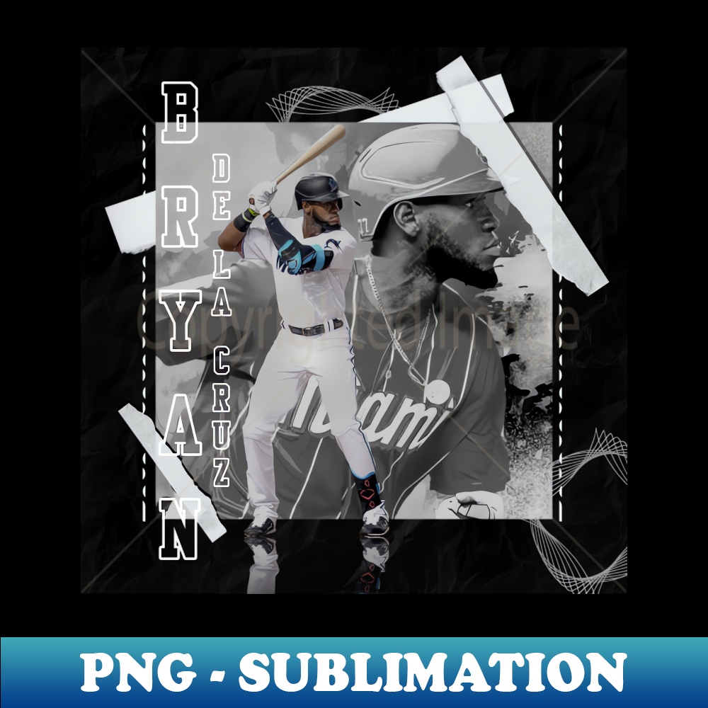 Bryan De La Cruz Baseball Paper Poster Braves 3 - High-Quali | Inspire ...