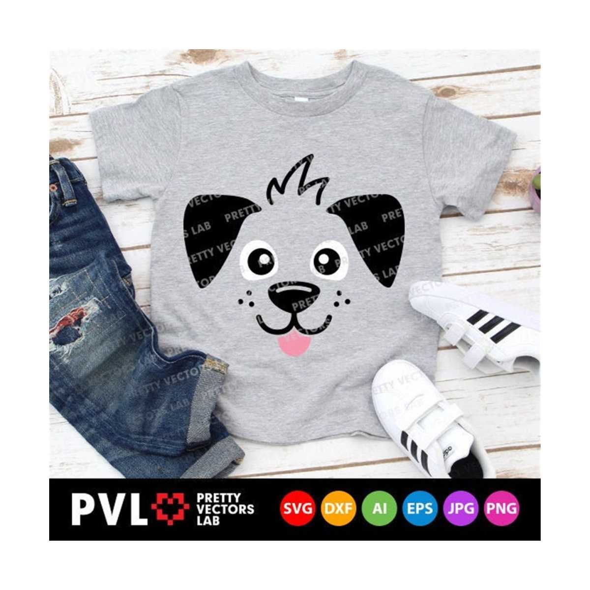 Cute Puppy Svg, Dog Face Svg, Puppy Cut Files, Kids Pet Svg - Inspire ...