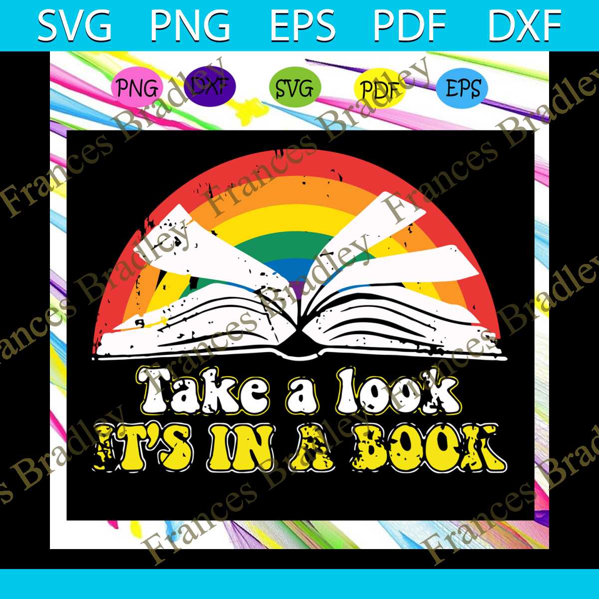 Love reading svg, book and rainbow svg, love rainbow gifts s | Inspire ...