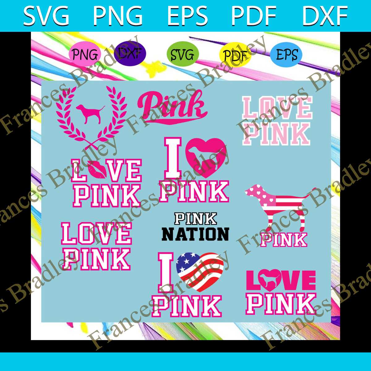 Love Pink Svg, Love Pink Clip Art, Pink Nation Svg, Love Pin | Inspire ...