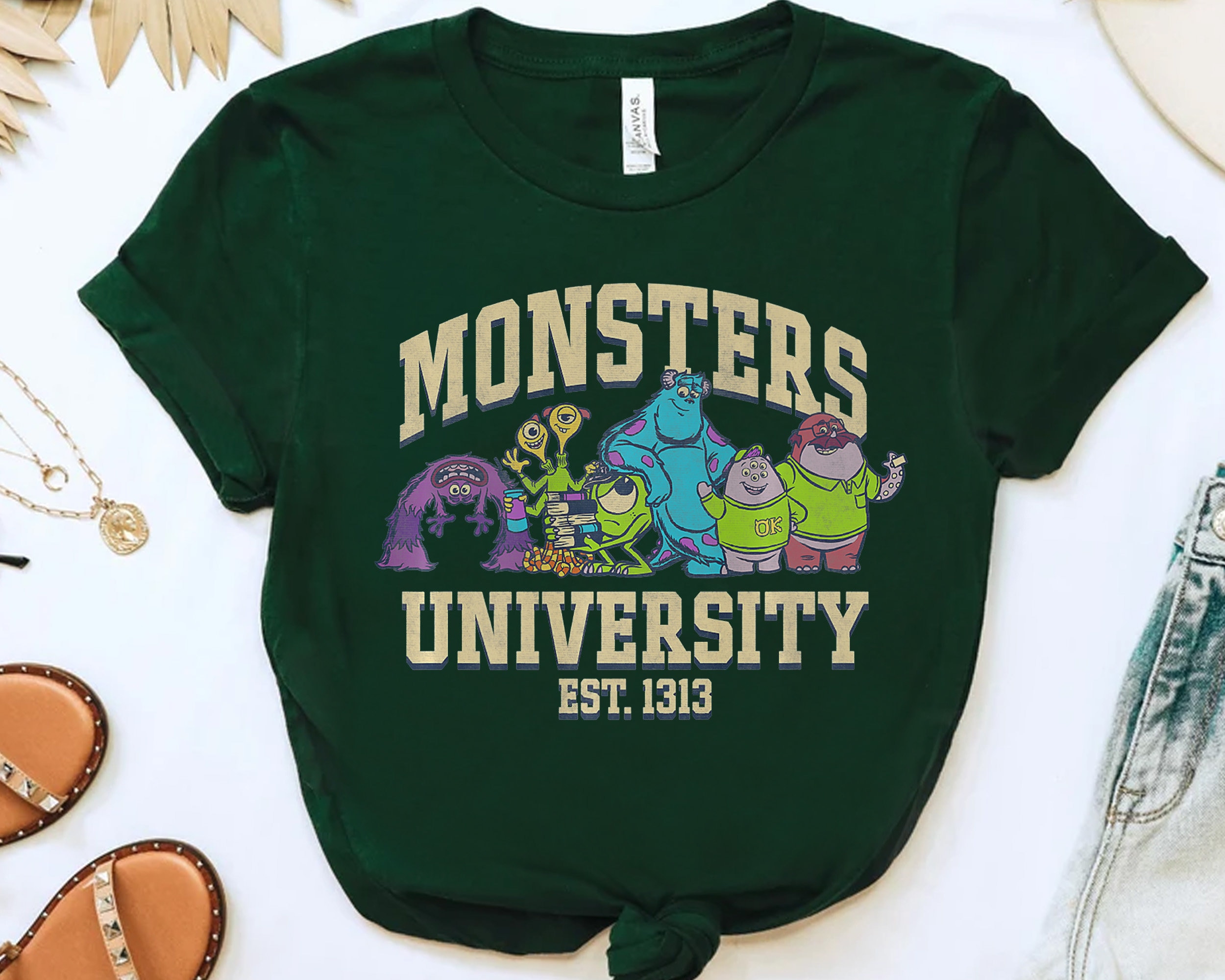 Disney Pixar Retro 90s Monsters University Est 1313 Group Sh | Inspire ...