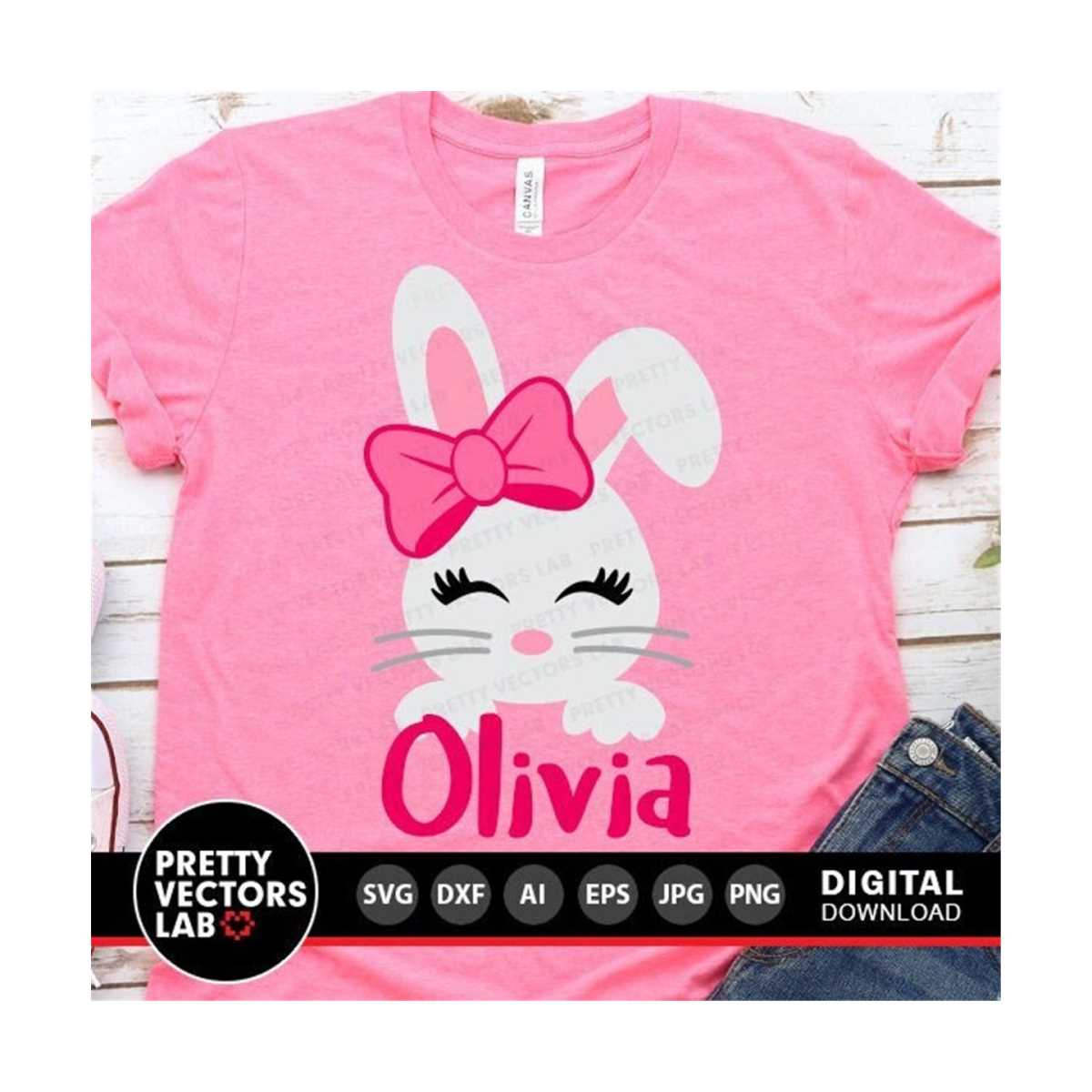 Bunny Svg, Easter Svg, Girls Birthday Svg, Bunny Face Svg, D | Inspire ...