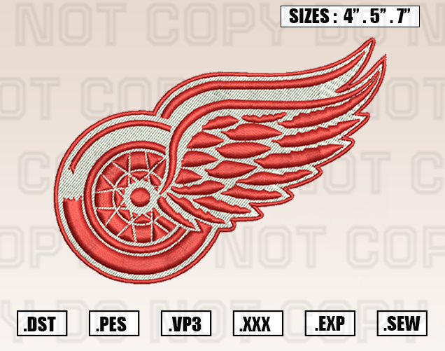 Detroit Red Wings Embroidery Designs, NFL Embroidery Design - Inspire ...