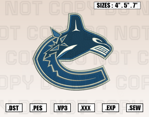 Vancouver Canucks Embroidery Designs, NFL Embroidery Design | Inspire ...