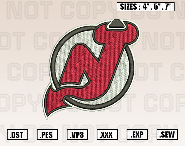 New Jersey Devils Embroidery Designs, NFL Embroidery Design | Inspire ...