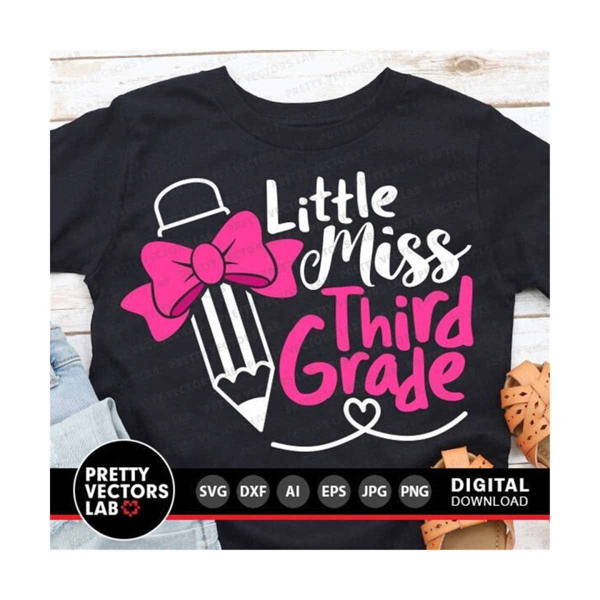 Little Miss Third Grade Svg, Back To School Svg, 3rd Grade S | Inspire ...