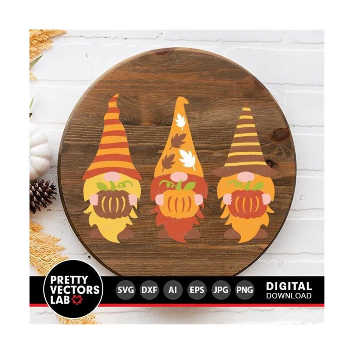 Fall Gnomes Svg, Autumn Gnomes Svg, Gnome with Pumpkin Cut F | Inspire ...