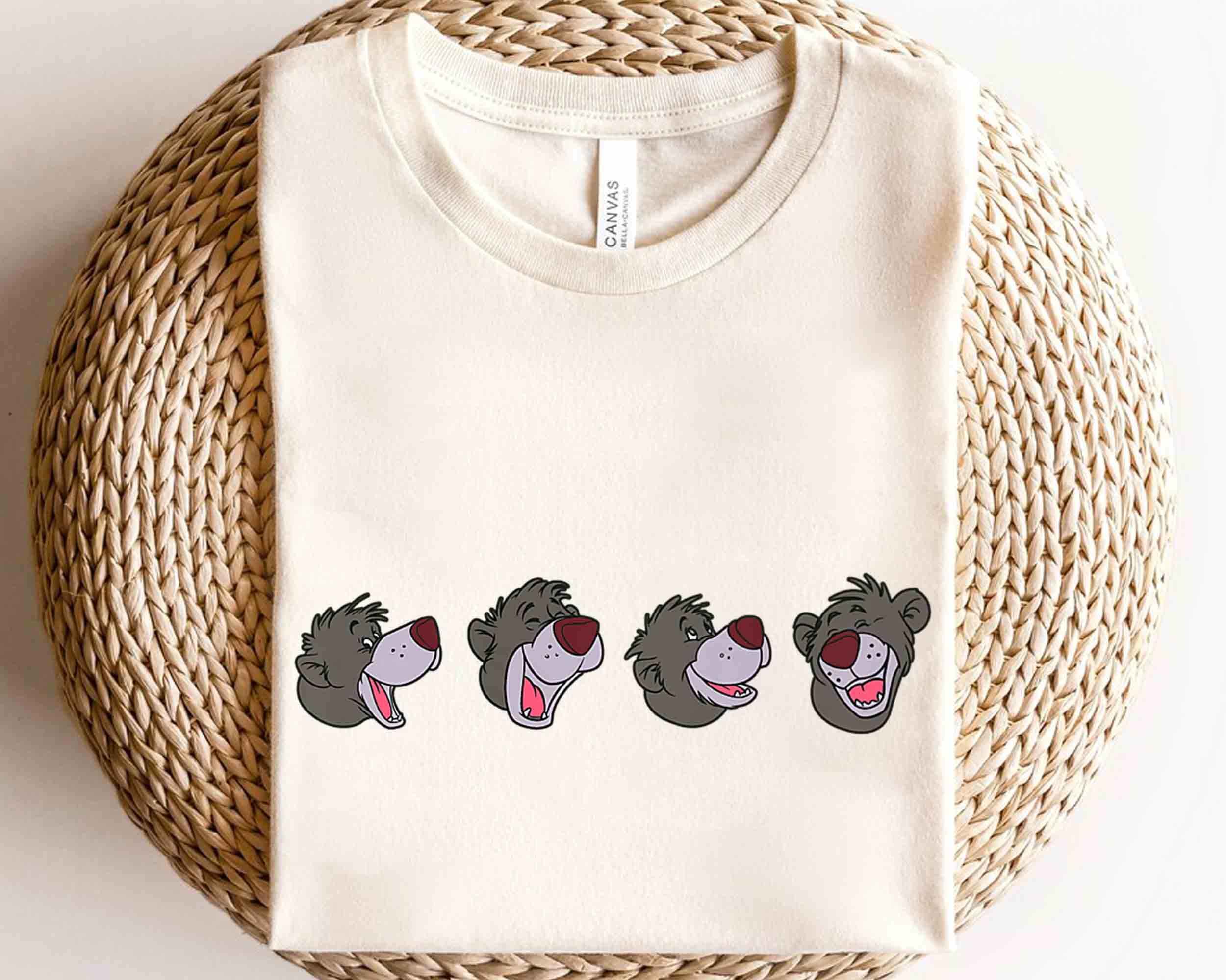 Disney The Jungle Book Cute Baloo Bear Happy Faces Shirt, Ma | Inspire ...