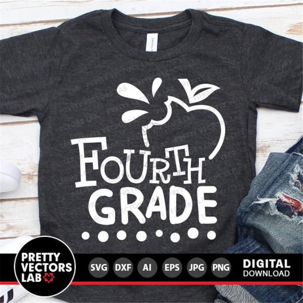 Fourth Grade Svg, Back To School Svg, 4th Grade Svg Dxf Eps | Inspire ...