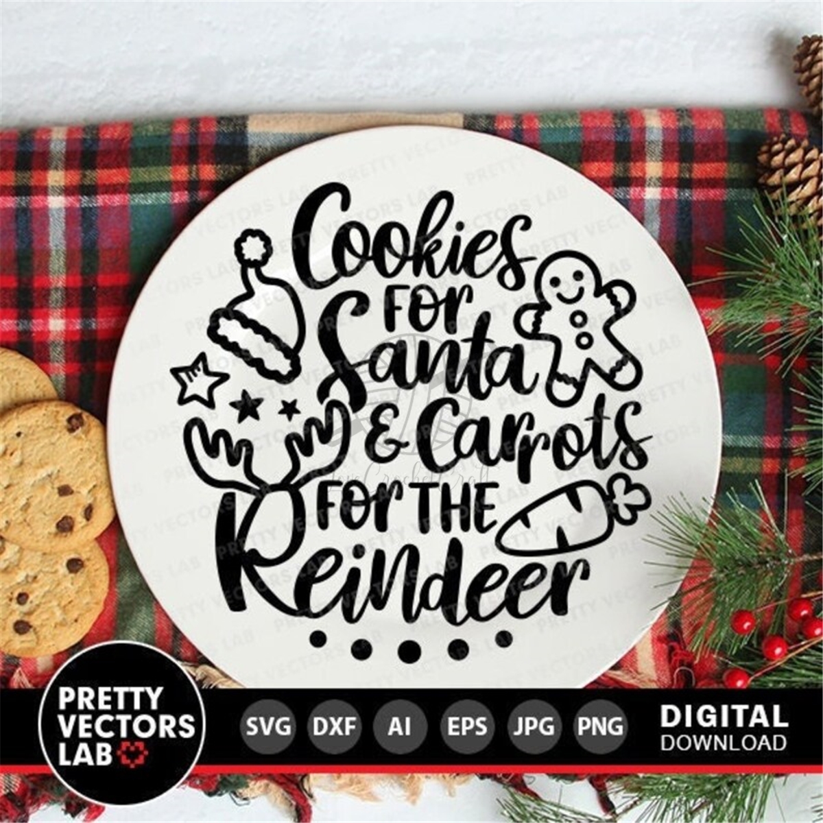 Christmas Svg, Cookies for Santa, Carrots for the Reindeer S | Inspire ...