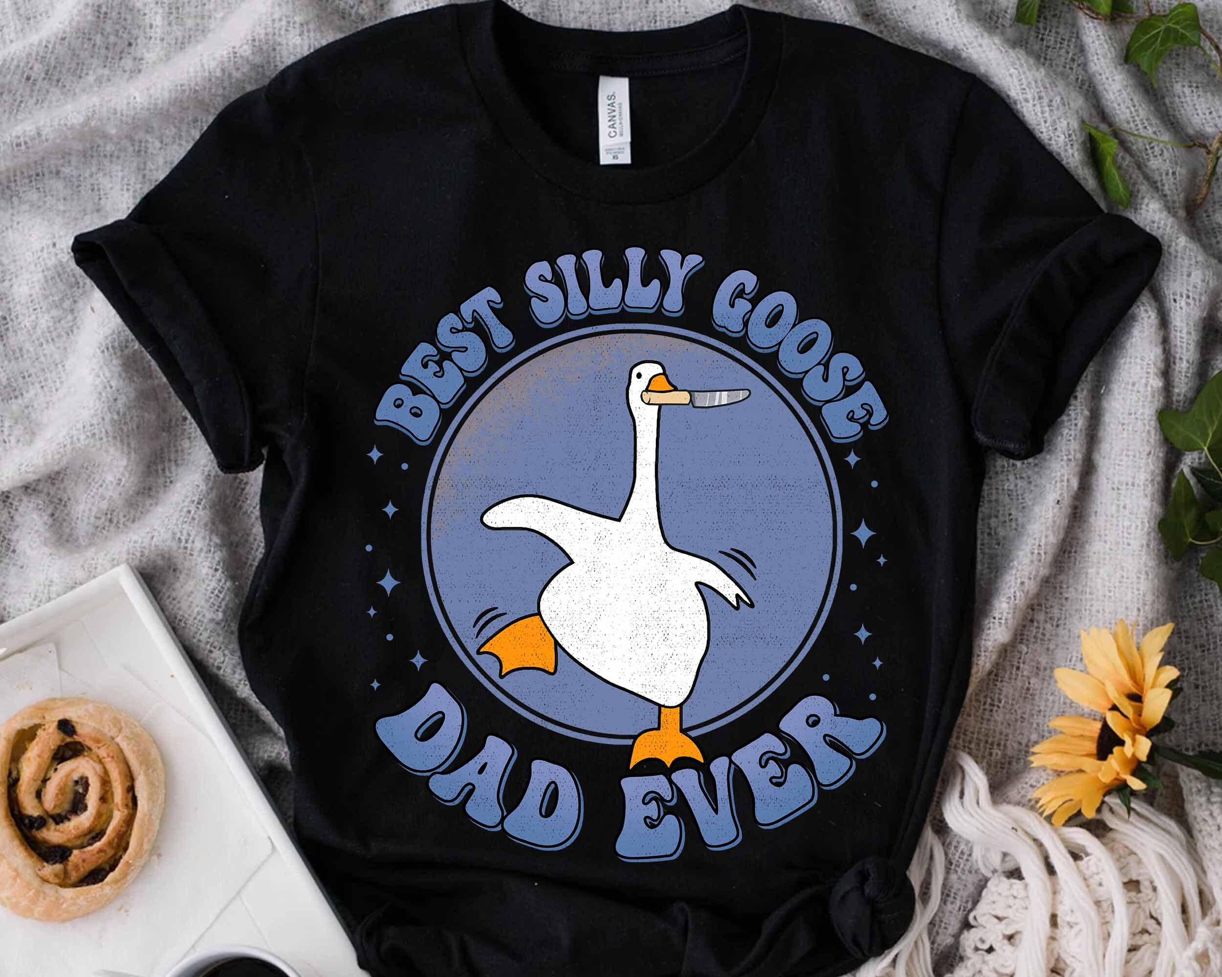 Funny Best Silly Goose Dad Ever Fathers Day Retro Shirt, Pea | Inspire ...